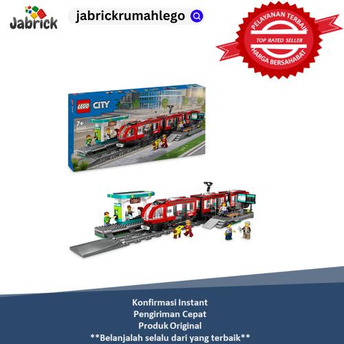 Jual LEGO 60423 City Downtown Tram and Station Vehicle Building Toy Set ...