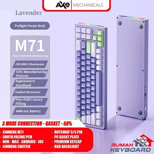 Jual MECHANICAL KEYBOARD - XINMENG M71 V2 - 68% - GASKET - SOUTH ...