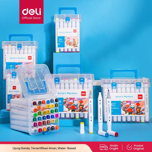 Jual Deli Sketch Marker/Water-based Marker/Spidol Sketsa Double Tip ...