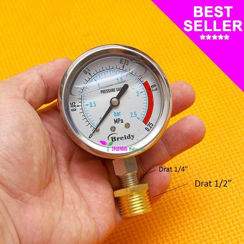 Jual Pressure Gauge 2,5 Bar dan Konektor 1/2 Inch - Jakarta Timur - CV ...