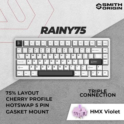 Jual WOBKEY Rainy75 Aluminium Wireless 75% Layout Mechanical Keyboard ...