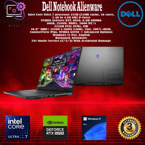 Jual Dell Notebook Alienware m16 r2 RTX 4050 6 GB GDDR6 Intel Core ...