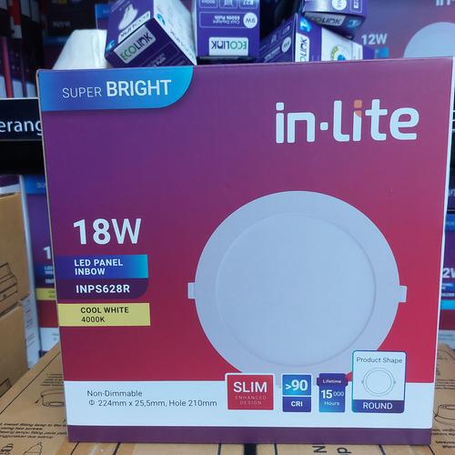 Jual downlight panel inbow InLite INPS628R 18w plafon 18 watt inps 628r ...