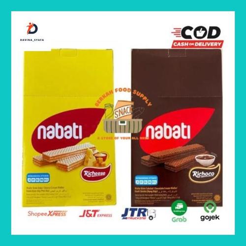 Jual Dav`^ ( Berkah ) Richeese Nabati Wafer Keju Coklat Box Isi 20 Pcs ...