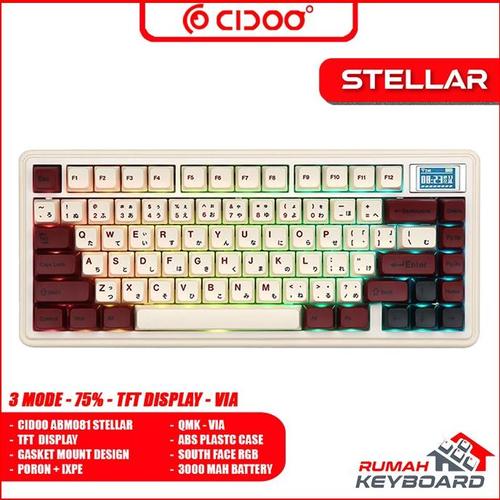 Jual MECHANICAL KEYBOARD - CIDOO ABM081 STELLAR - 75% - TFT DISPLAY ...