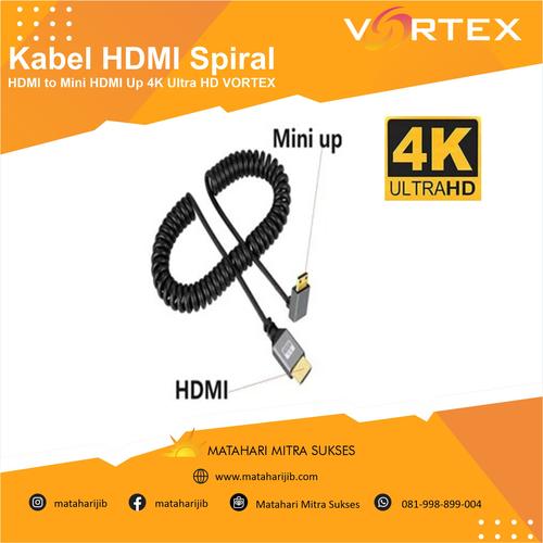 Jual Kabel HDMI Spiral HDMI to Mini HDMI Up 4K Ultra HD 0,5m (2,4m ...