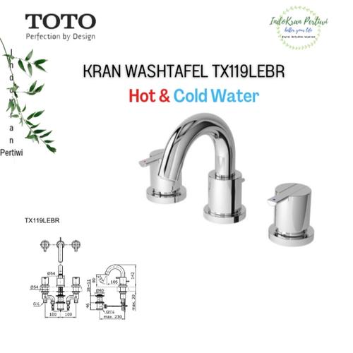 Jual Kran Wastafel TOTO TX119LEBR/ TOTO TX119LE ( Hot & Cold) - Kab ...