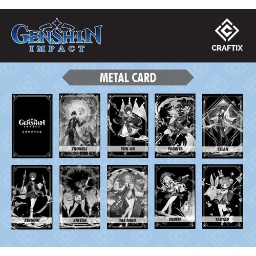 Promo Photocard Genshin Impact Edition Metal Card Collection Anime Game ...