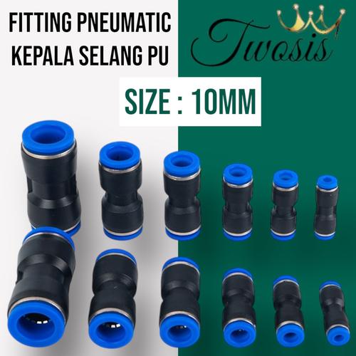Jual fitting pu 10mm/fitting selang angin pu 10mm/fitting pneumatic ...