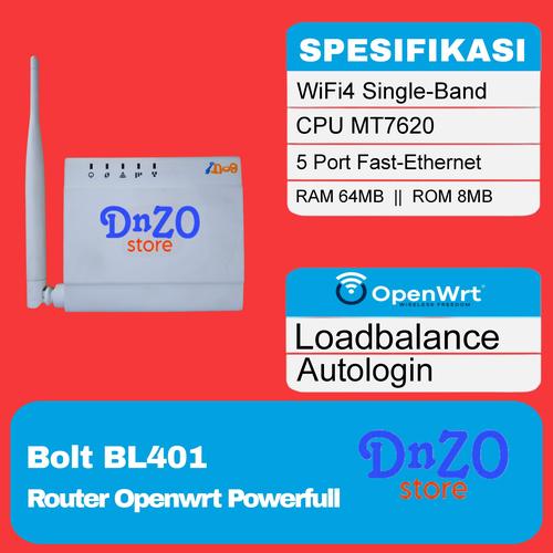 Jual openwrt bl401 bolt router wifi ssr loadbalance autologin kopijahe - ssr - Kab. Demak - DnZO ...