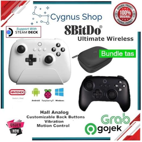 Jual 8Bitdo Ultimate Bluetooth Gamepad Wireless Controller with docking - White 80NA01, Garansi ...