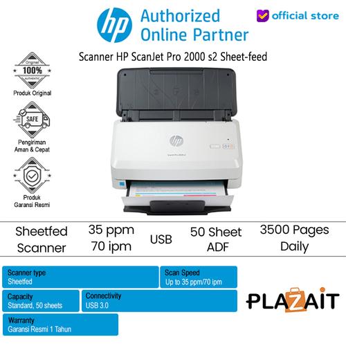 Promo Scanner HP ScanJet Pro 2000 s2 Sheet Feed USB 3.0 35 ppm / 70 ipm ...