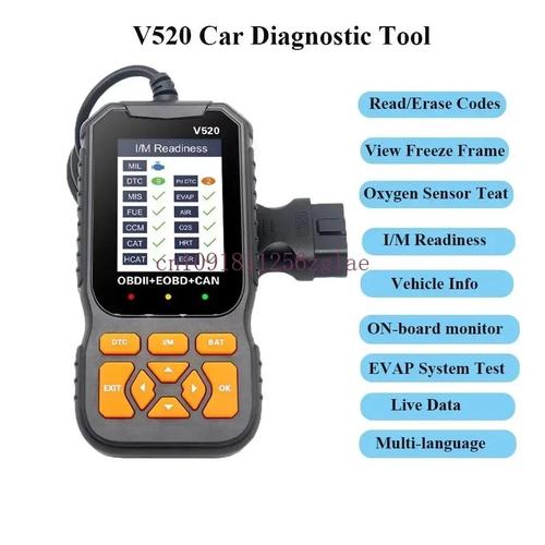 Jual V520 Car Diagnostic Oxygen Sensor Test OBD2 Car Fault Detector Car ...