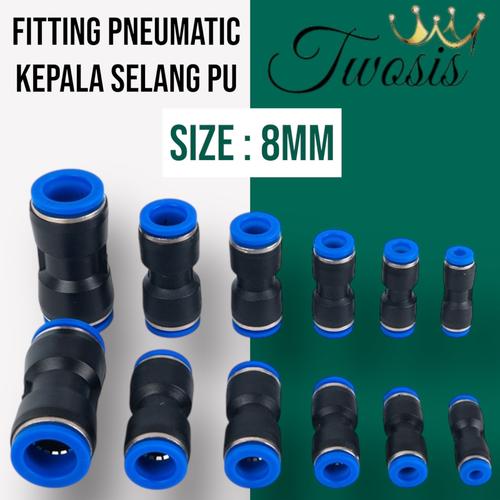 Jual fitting pu 8mm/fitting selang angin pu 8mm/fitting pneumatic ...