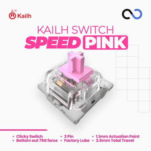 Jual Kailh Speed Pink / Rose Pink Lubed mechanical keyboard switch ...
