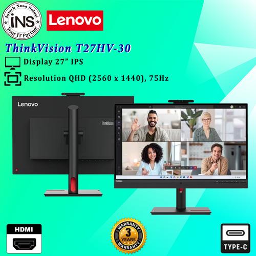 Jual Monitor Lenovo ThinkVision T27hv-30 27" IPS QHD 75Hz HDMI USB Type ...