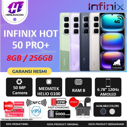Promo INFINIX HOT 50 PRO+ 8/256GB MEDIATEK HELIO G100 6.78 inch Amoled ...
