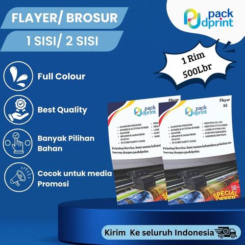 Jual Cetak Brosur Flyer | Print Brosur Leaflet Art Paper 150 1 Rim 500 ...
