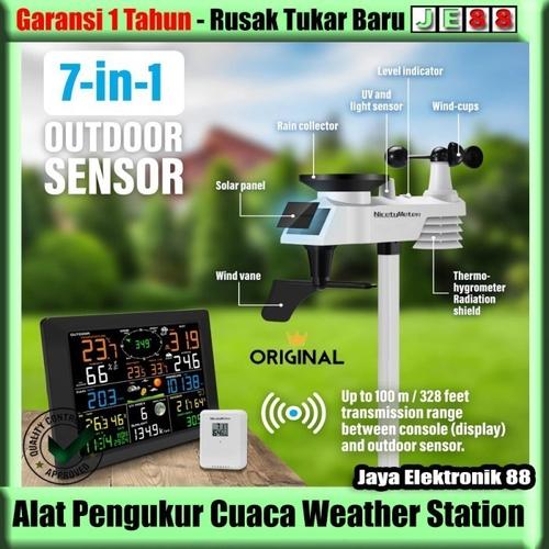 Jual Alat Pengukur Cuaca iklim Wireless Weather Station WiFi APP ...