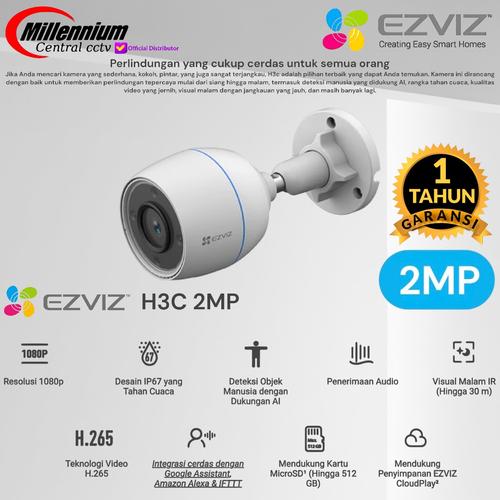 Promo EZVIZ H3c 1080P 2MP Color IP Camera CCTV WiFi Smart Home Camera ...