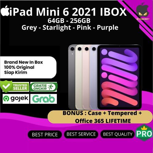 Jual RESMI IBOX iPad Mini 6 2021 8.3" 256GB 64GB Wifi Cell Purple Starlight - 64GB WIFI, GREY ...