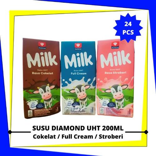 Jual Susu Diamond UHT Varian Rasa 200ml x 24 pcs (1 Karton) - Mix 3 ...