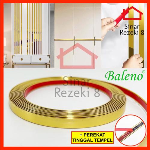 Jual List Strip PVC Gold Baleno / Emas Lis Edging Plat Dinding Perekat ...