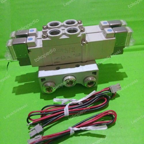 Jual solenoid valve SMC SY5320-5LZ-01 (24VDC) + manifold - Jakarta ...