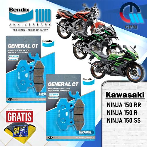 Jual Kampas rem NINJA 150 RR, NINJA 150 R, NINJA 150 SS Kawasaki Bendix Kampas rem Depan dan ...