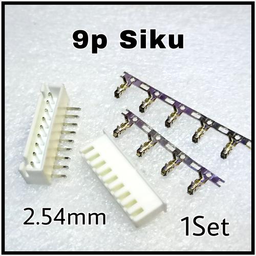 Jual (1 Set) Konektor Header Siku 9 Pin 2.54mm JST XH 9p 2,54mm 9pin ...