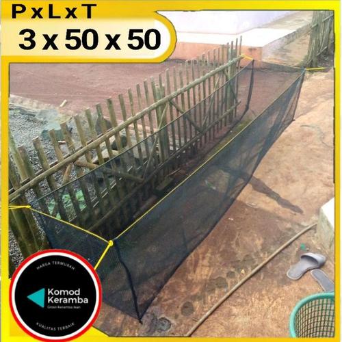 Jual keramba ikan 3x50x50 jaring kerambah karamba burayak ikan siap ...