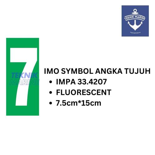Jual IMO Symbol Sticker Number 7 / IMO stiker angka TUJUH IMPA 33.4207 ...