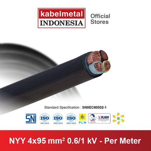 Promo Kabel Metal - Kabel NYY 4x95 mm Per Meter Tufur Outdoor Kawat KMI SNI Cicil 0% 3x ...