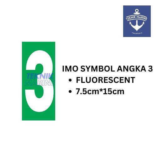 Jual IMO Symbol Sticker Number 3 / IMO stiker angka TIGA IMPA 33.4203 ...