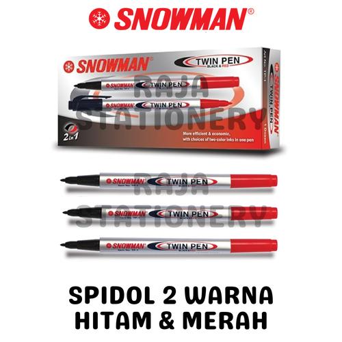 Promo Snowman Permanent Marker Dual Tip 2 in 1 / Penanda Permanen ...