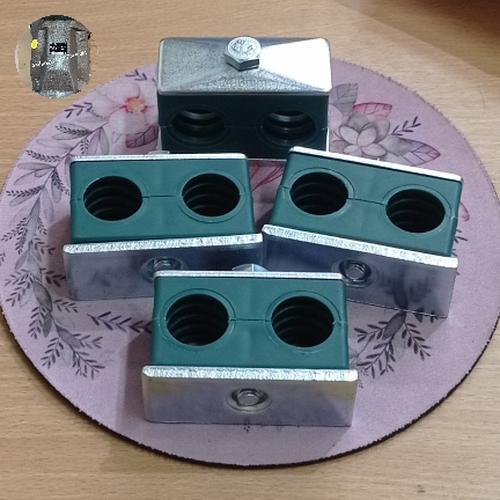 Jual CLAMP PIPA TUBING DOUBLE / KLEM PIPA TUBING DOBEL LOBANG / KLEM ...