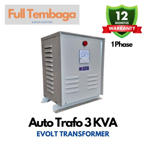 Jual Auto Trafo 3 KVA 3000 VA Full Tembaga 1 Phase / 1 Phasa EVOLT ...