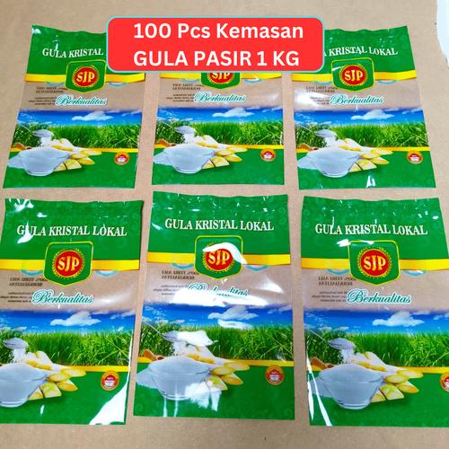 Jual 100 pcs Plastik GULA 1 KG Sablon laminasi tebal Gula Pasir Kristal ...