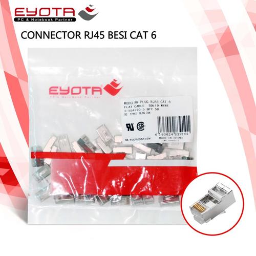 Jual Jack Connector Konektor RJ45 RJ 45 CAT6 CAT 6 EYOTA BESI ( ISI 50 ...