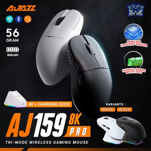 Promo Ajazz AJ159 PRO 8K Wireless Gaming Mouse Three Mode PAW3395 up to ...