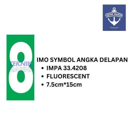 Jual IMO Symbol Sticker Number 8 / IMO stiker angka DELAPAN IMPA 33. ...