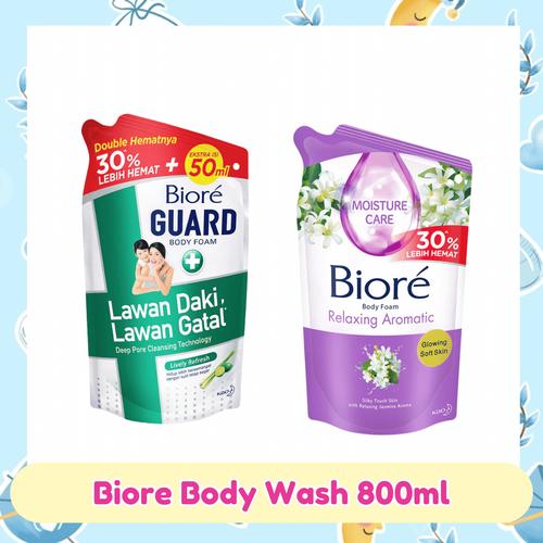 Jual Biore Body Foam Body Wash Sabun Cair Refill 800ml - Hijau ...