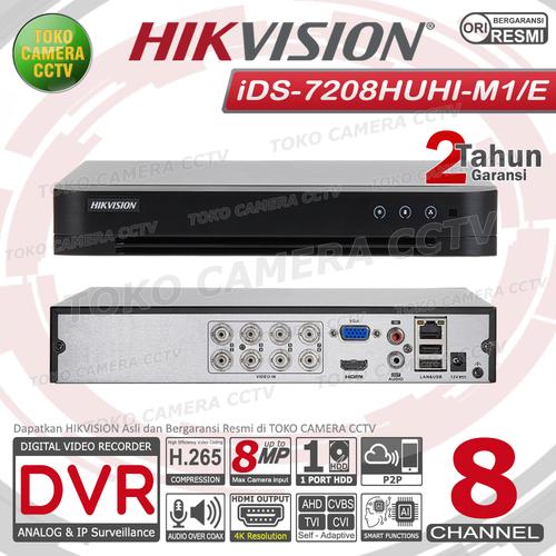 Jual DVR HIKVISION 8 CHANNEL iDS-7208HUHI-M1/E DVR 8CH 5MP 8MP ...