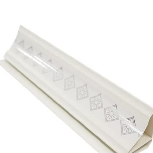 Jual list tembok profil sudut pvc variasi motif lebar 6 cm - putih ...
