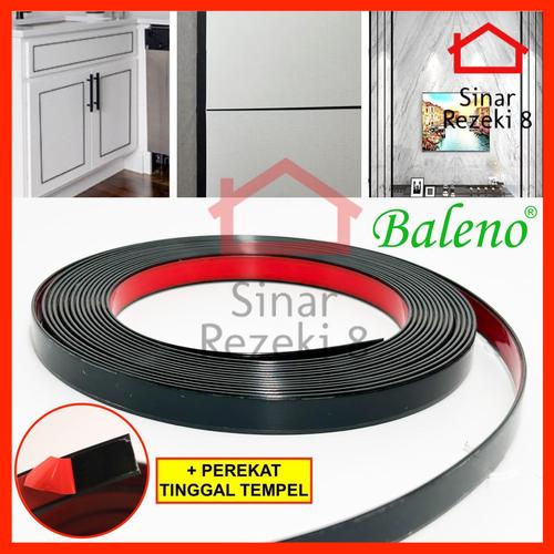 Jual List Strip PVC Hitam Baleno / Black Lis Edging Plat Dinding ...