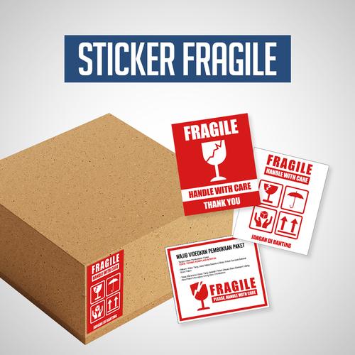 Promo Label Sticker Fragile Sticker Fragile Custom Ohio - MOTIF 1 - Kota Bandung - Ohioprinting ...