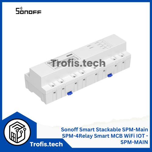 Jual Sonoff Smart Stackable SPM-Main SPM-4Relay Smart MCB WiFi IOT ...