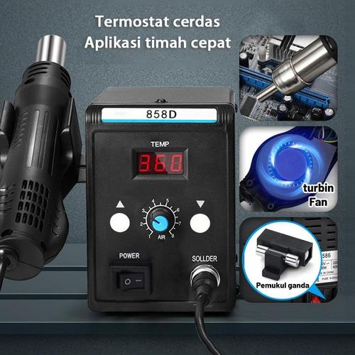 Jual 700w Heat Gun Solder Kontrol Segel Plastik Hot Air Solder Blower ...