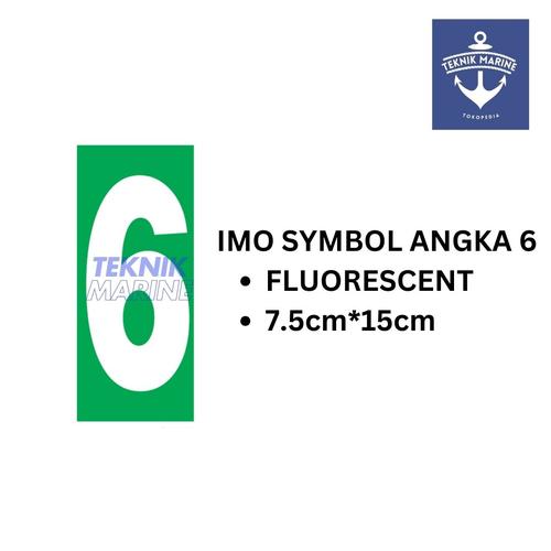 Jual IMO Symbol Sticker Number 6 / IMO stiker angka ENAM IMPA 33.4206 ...