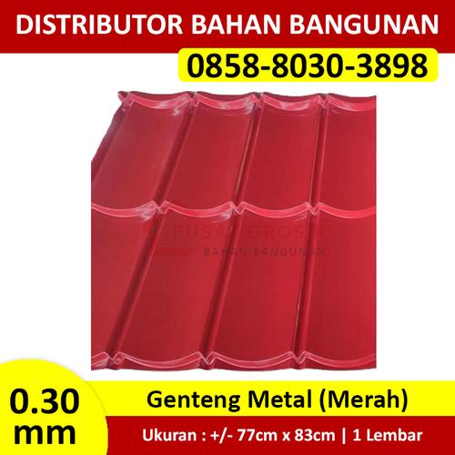 Jual Genteng Metal Galvalum 0.30mm 2x4 Merah Per Lembar - Jakarta Utara ...